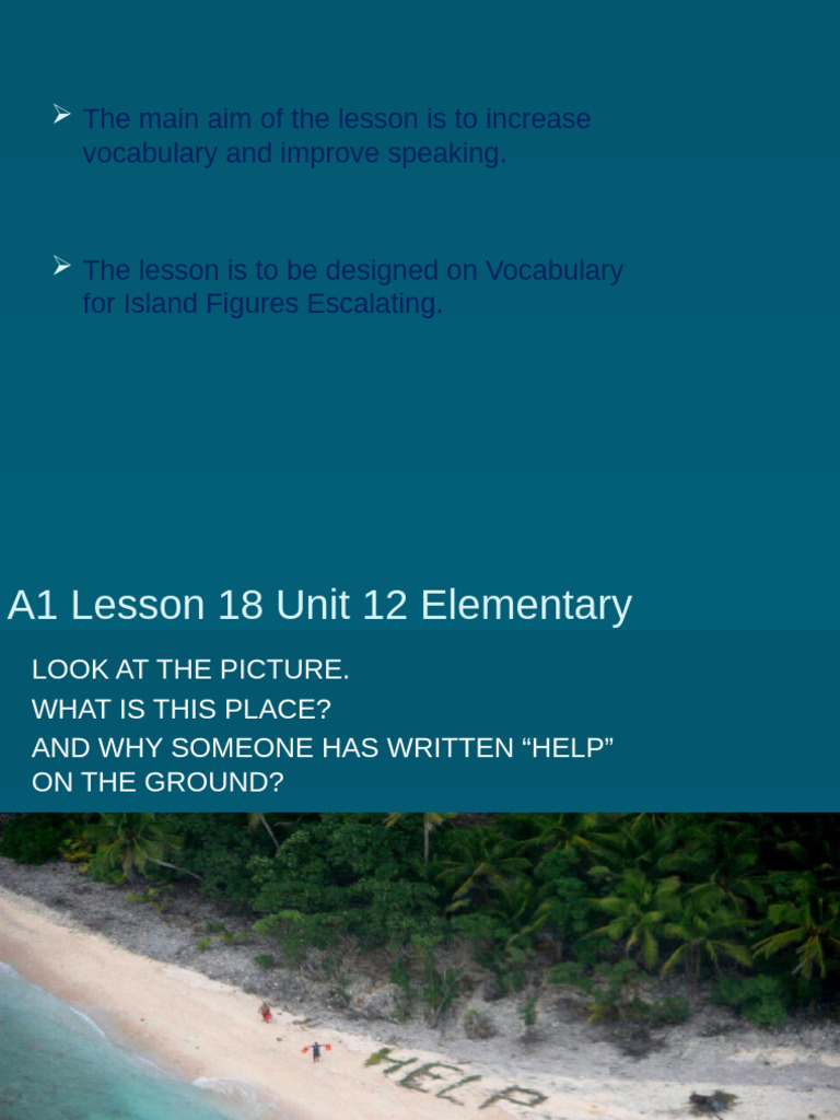 A1 Lesson 18 Unit 12 Elementary | PDF