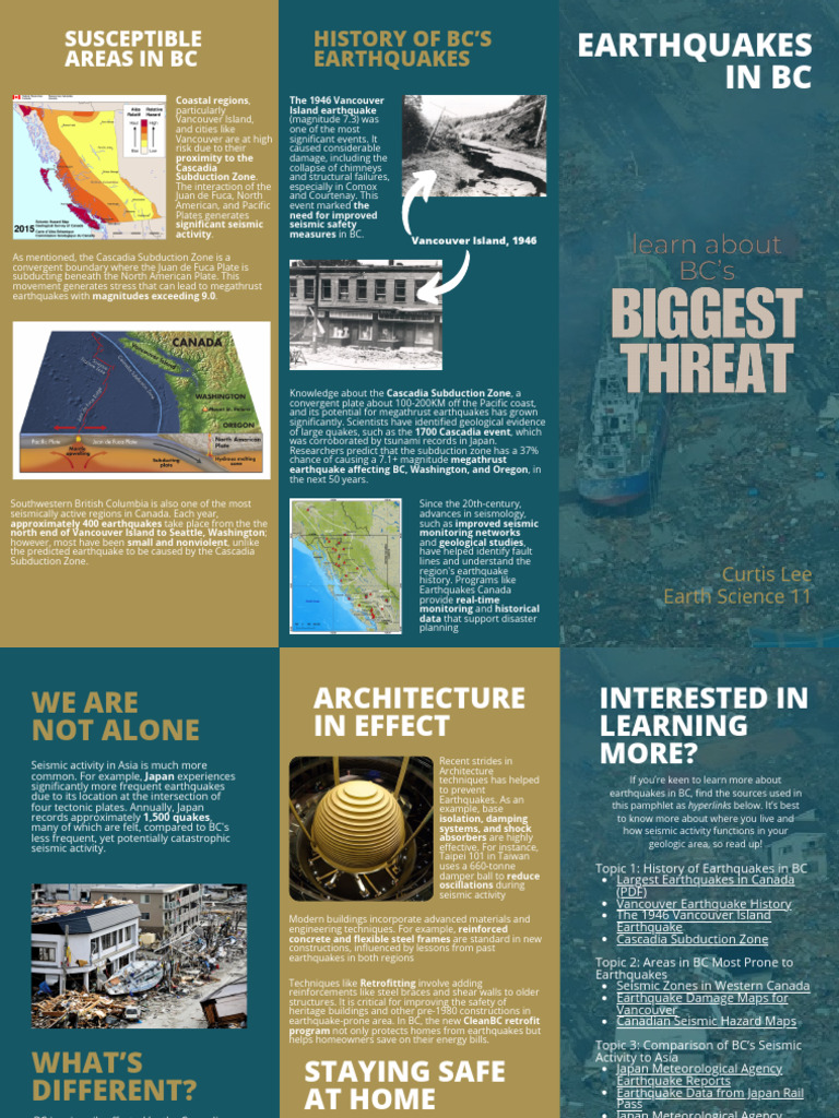 Earthquakes in BC Presentation | PDF | Earthquakes | Seismology