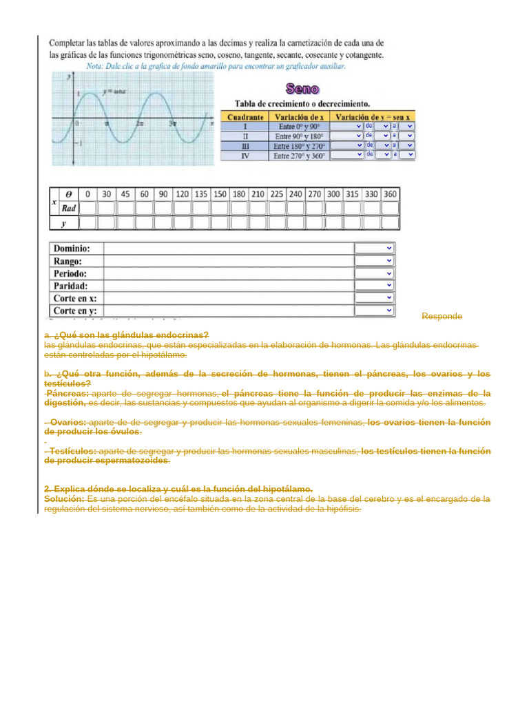 Prueba de Funciones Trigonometricas | PDF