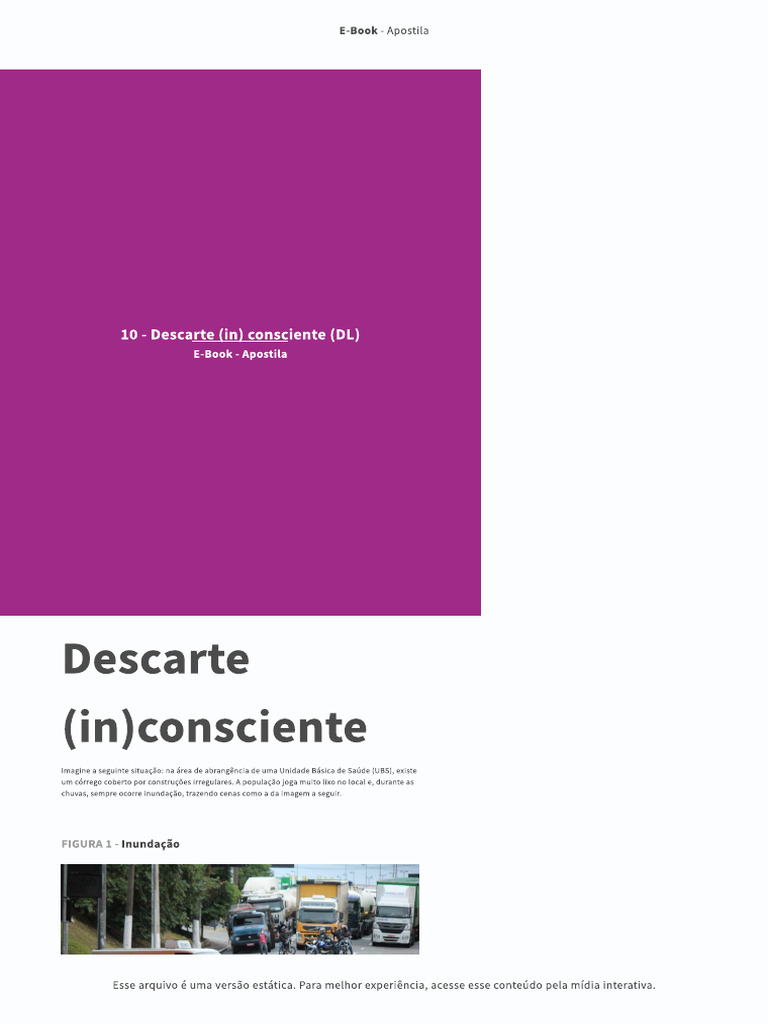 Unidade 10 - Descarte (In) Consciente | PDF