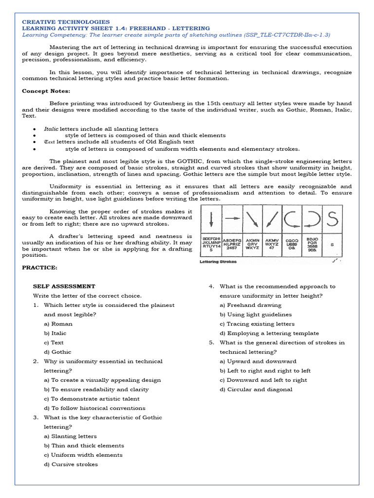 Technical-Lettering | PDF | Technical Drawing | Drawing