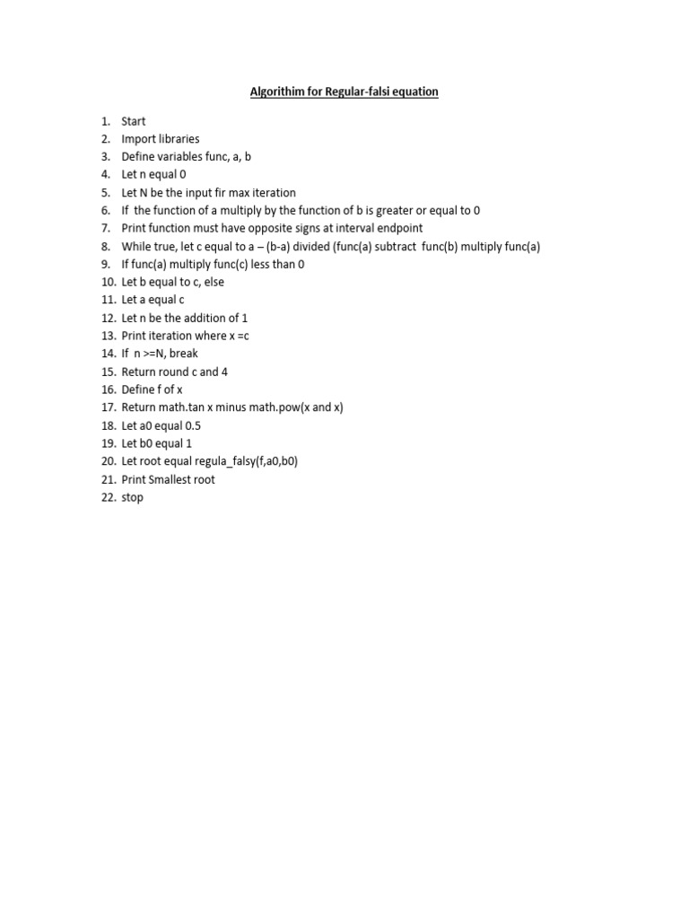 Algorithim For Regular | PDF