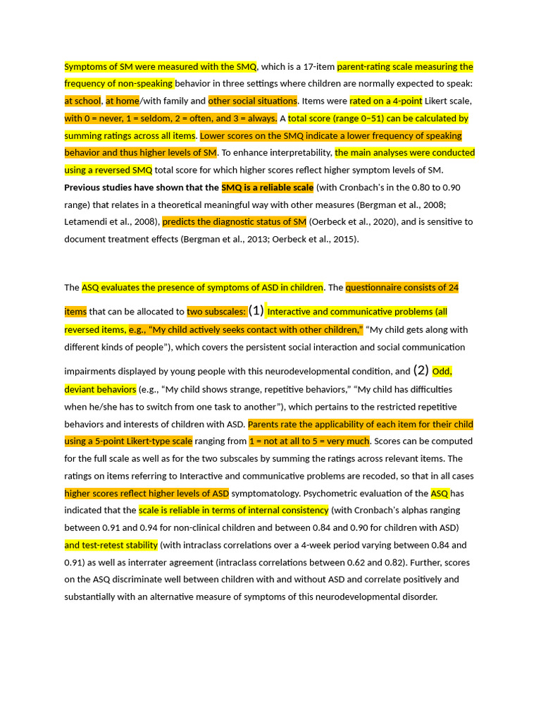 SM | PDF | Autism Spectrum | Likert Scale