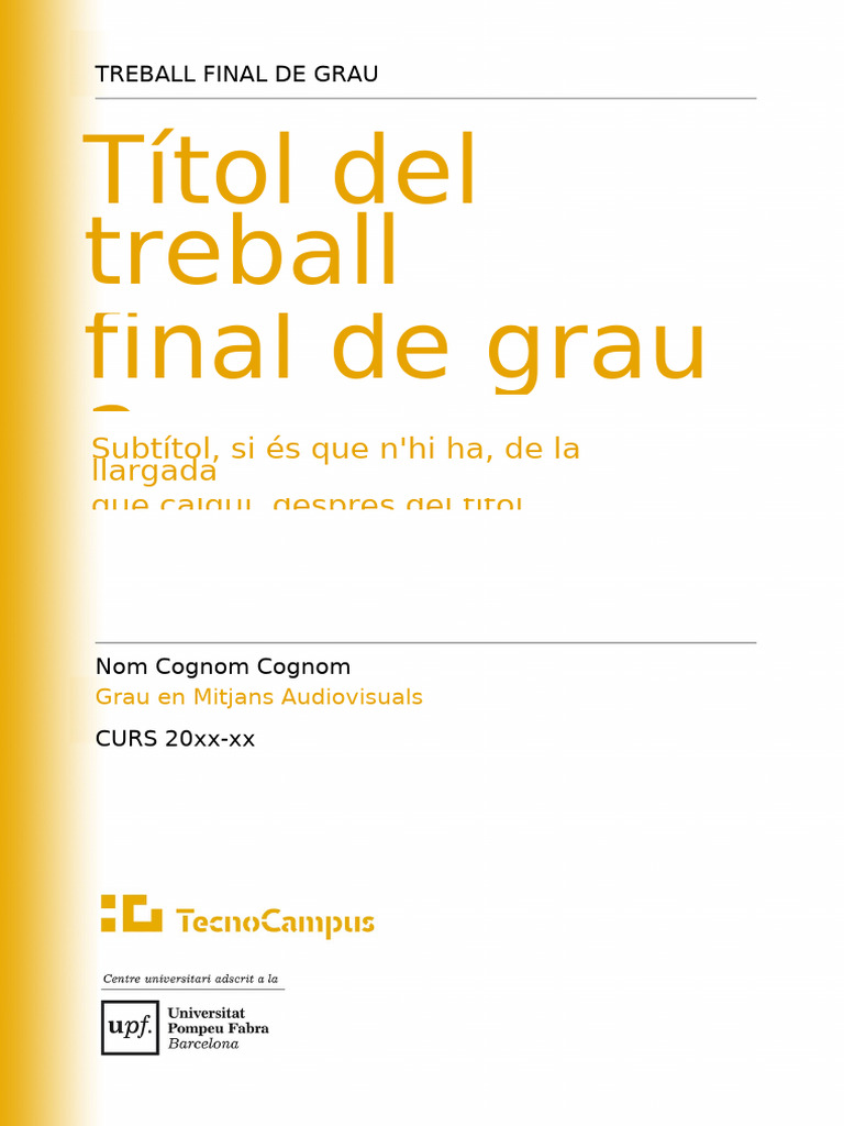 Guia Estudiant MemoÌ Ria TFG GMA Aplicat 2024-2025 | PDF