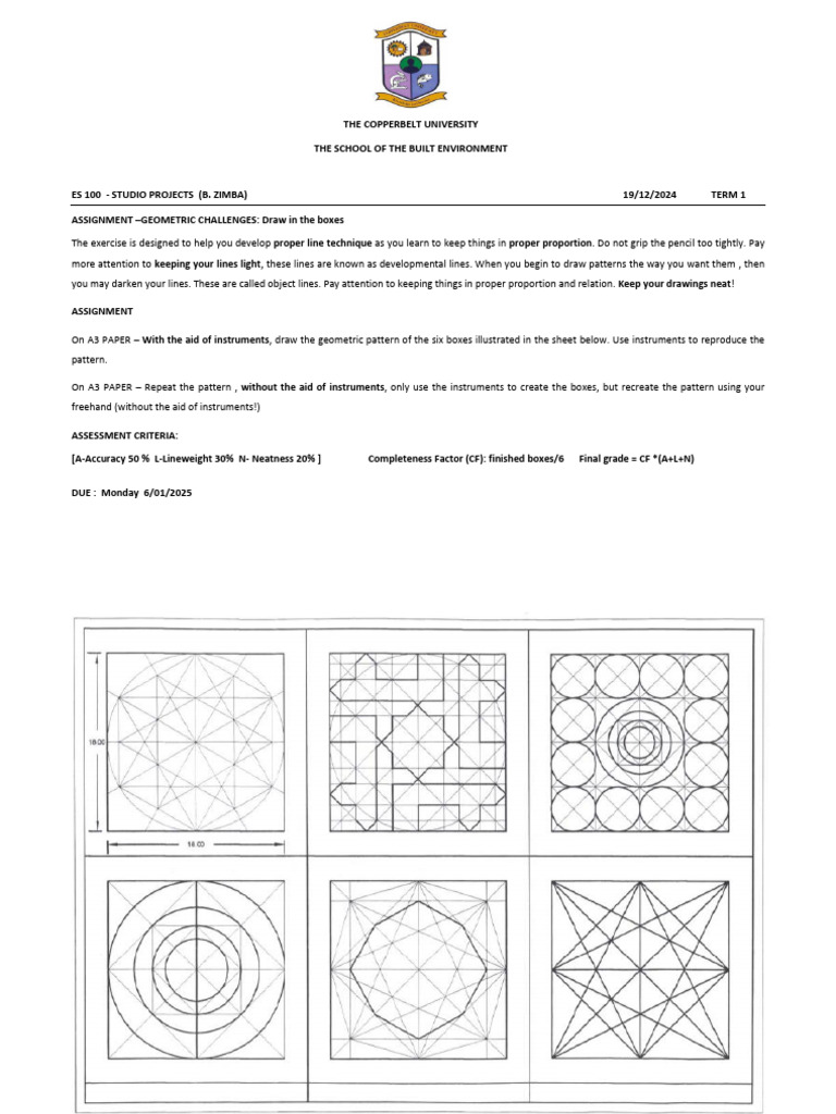Geometric Drawing Assignment Guide | PDF