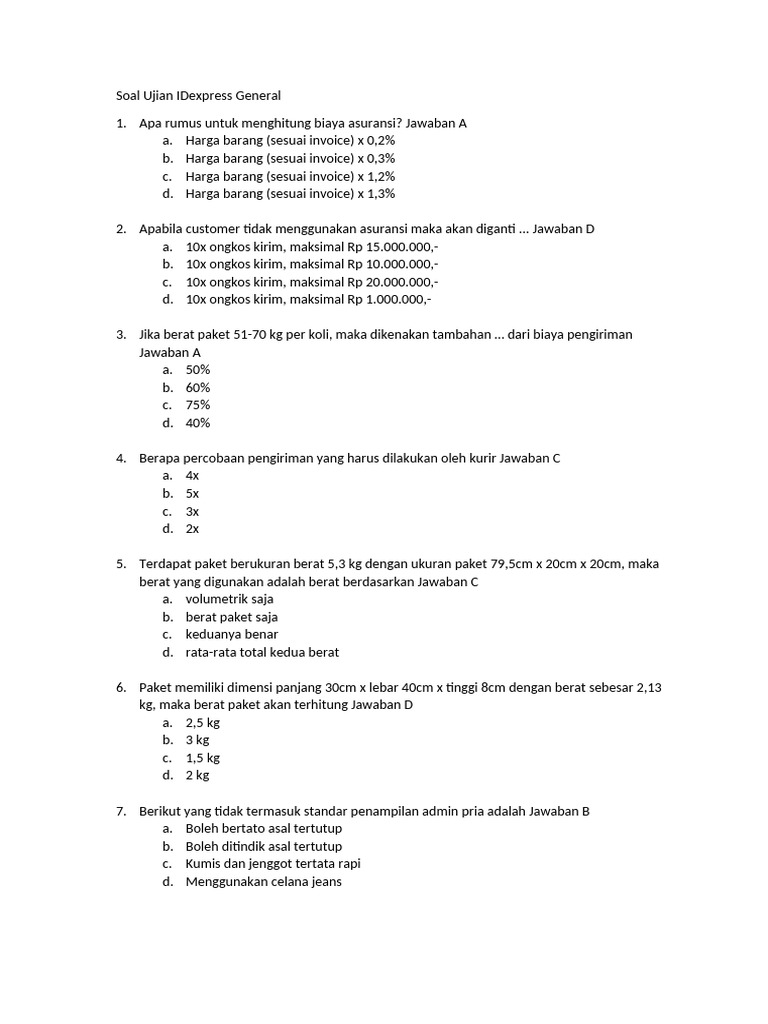 Soal Ujian Mitra | PDF