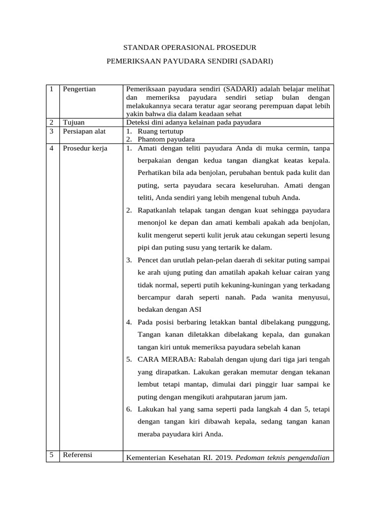 SOP sadari_setiani | PDF