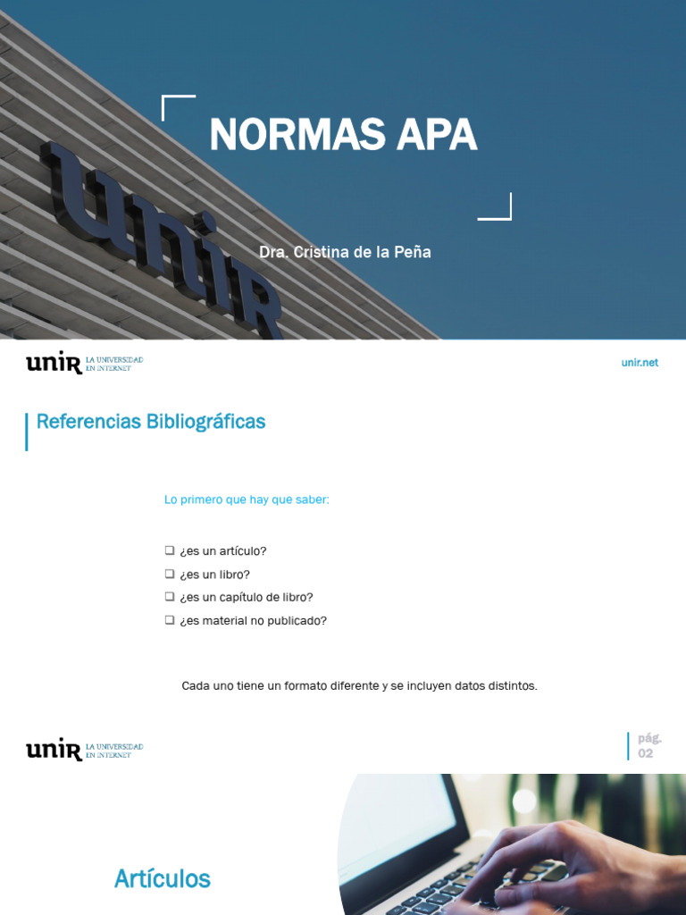 Powerpoint Apa 7. Unir. | PDF | Estilo apa