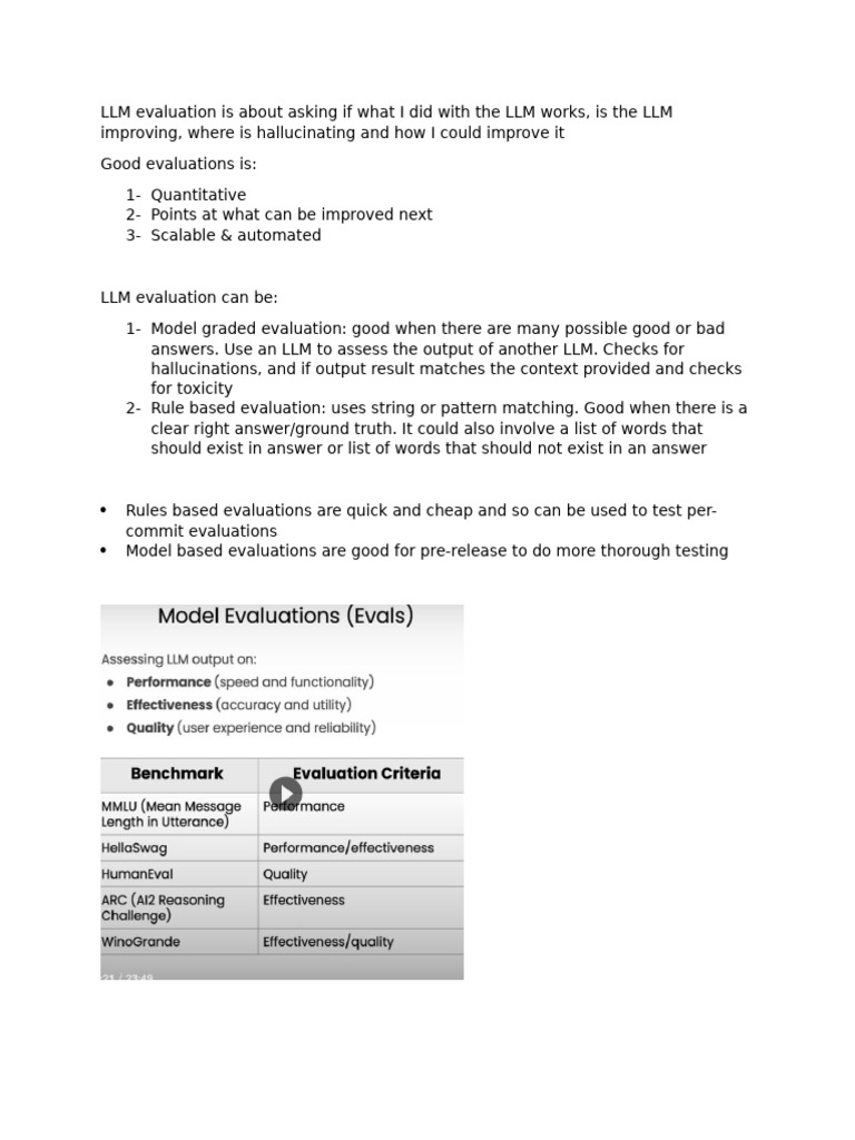 LLM Evaluation Techniques Guide | PDF
