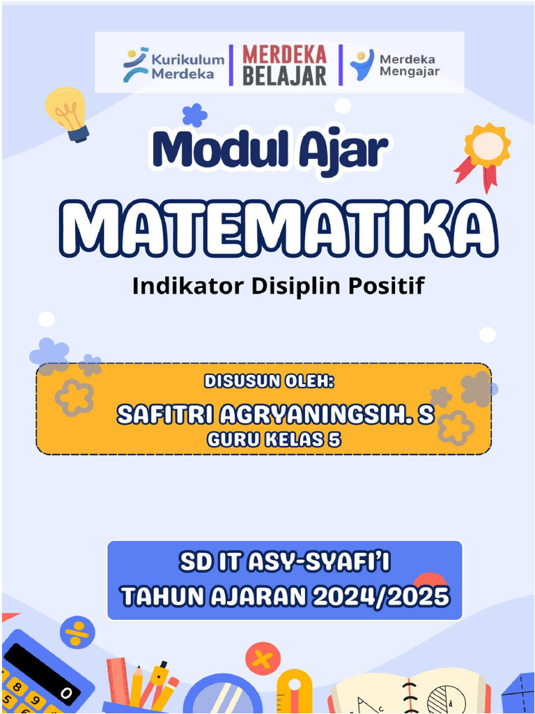 MA mtk observasi Indikator Disiplin Positif (1) | PDF