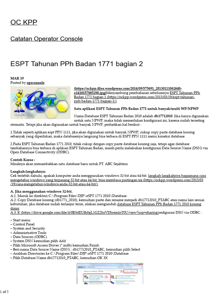 Konfigurasi Multi NPWP di ESPT 1771 | PDF