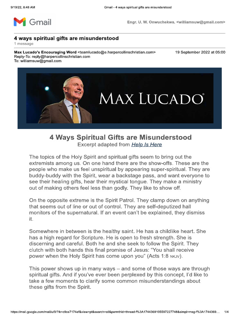 Holy Spirit Missed Issues | PDF