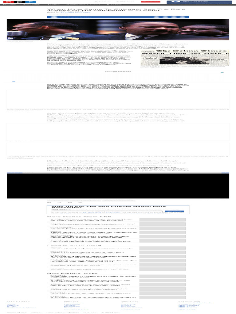 Martin Luther King Jr. in Chicago See Rare Color Photographs of the Chicago Freedom Movement NPR ...