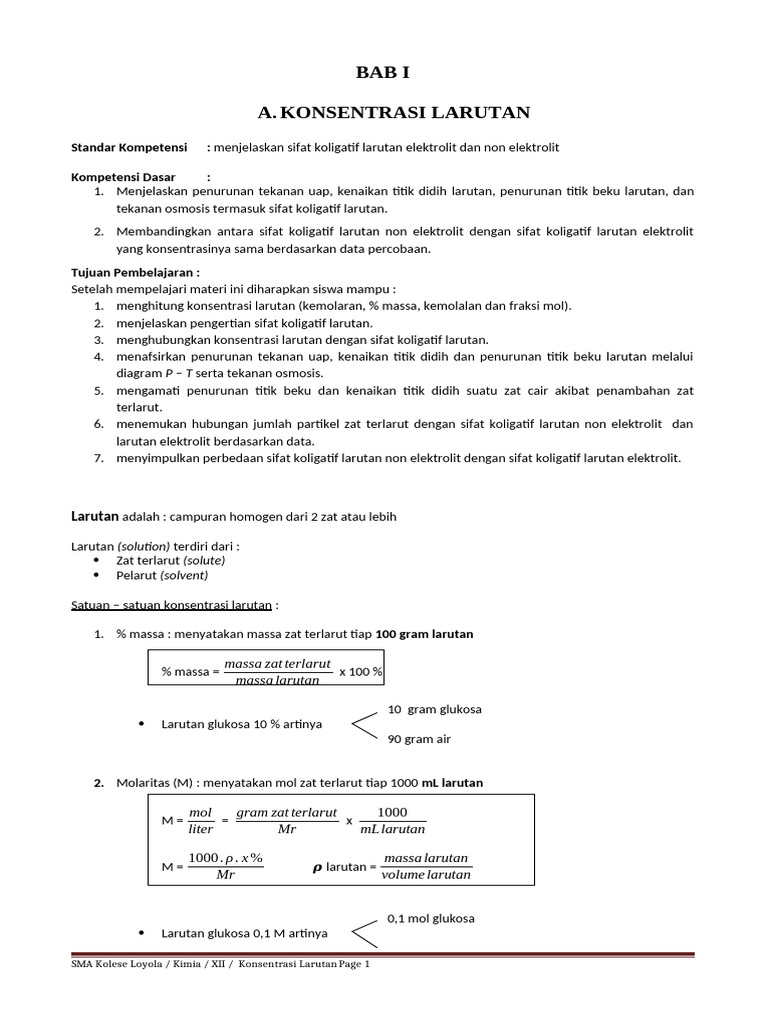 Modul KONSENTRASI LARUTAN | PDF
