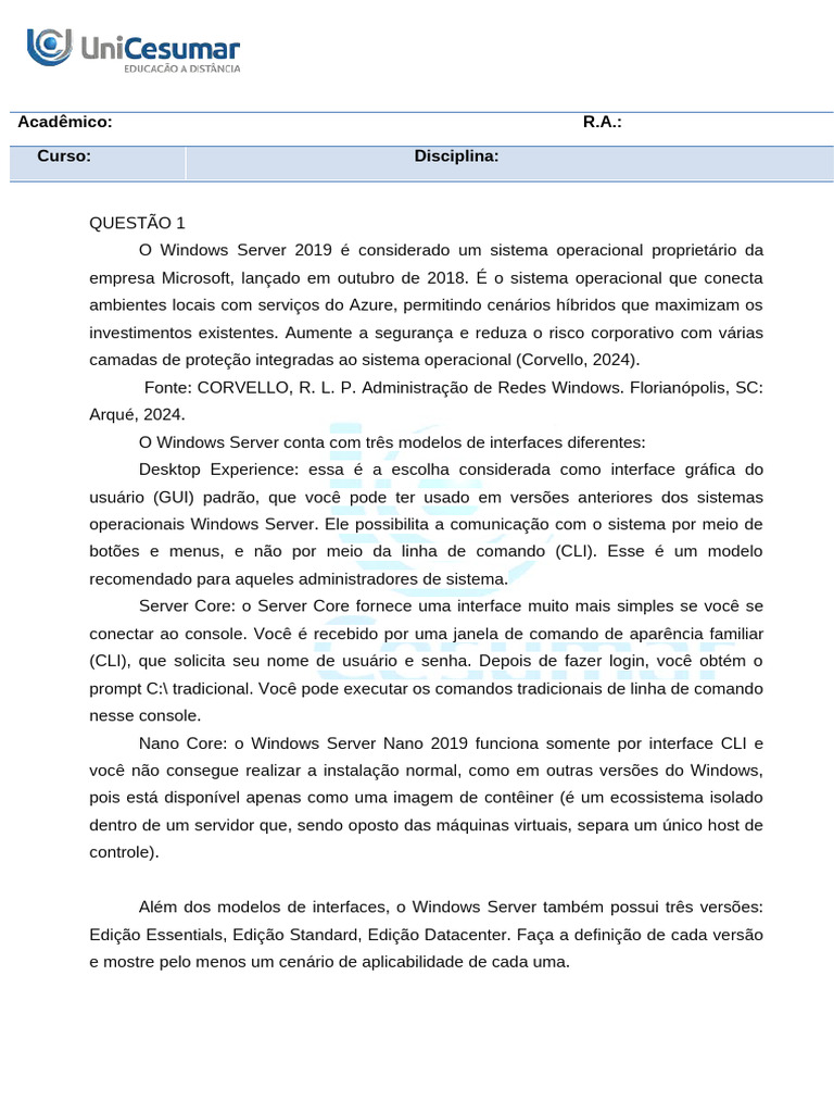Windows Server 2019: Edições e Interfaces | PDF | Virtualização ...