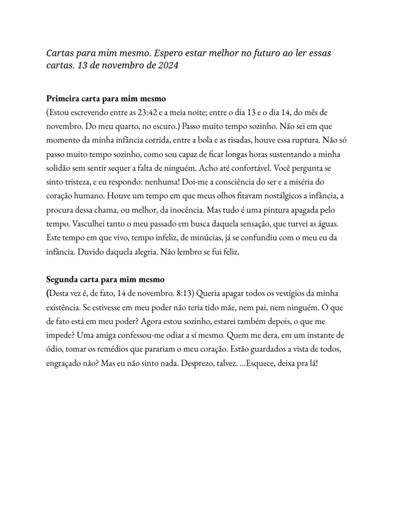 Cartas para mim mesmo | PDF