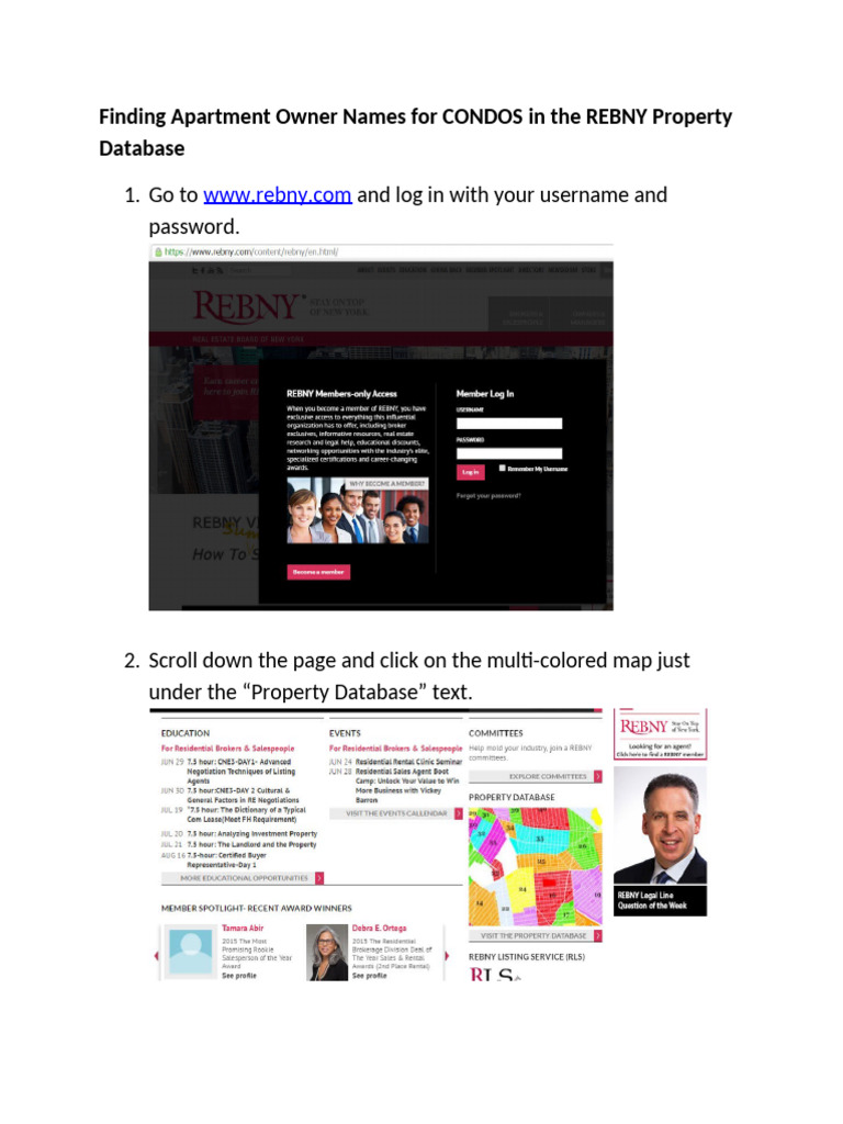 Finding Apartment Owner Names For CONDOS in The REBNY Property Database ...