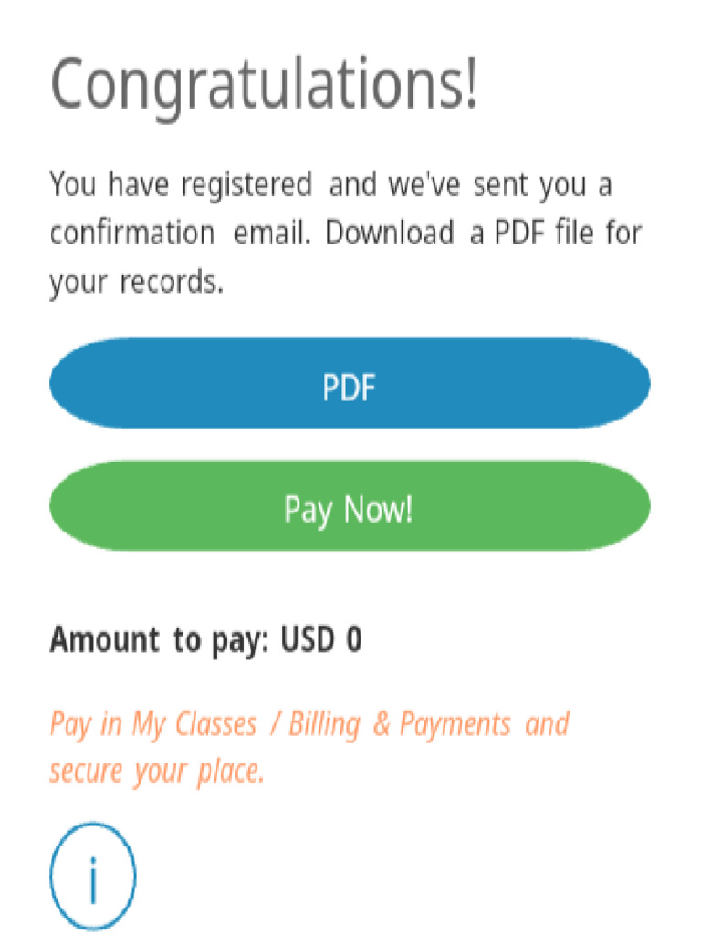 Class Registration | PDF