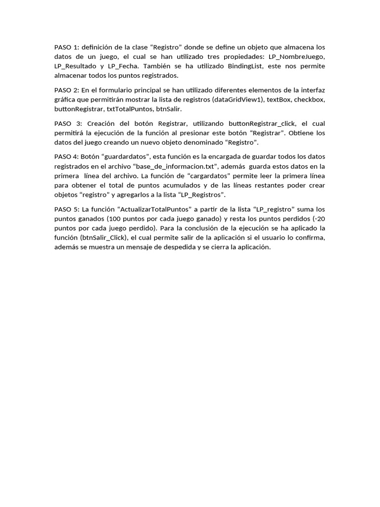 EXPLICACION DEL CODIGO | PDF