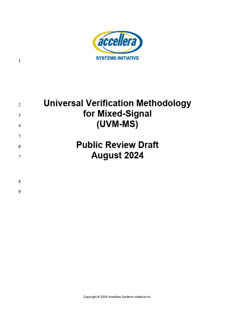 UVM MSPublicReviewDraft | PDF | Mixed Signal Integrated Circuit | Analogue Electronics