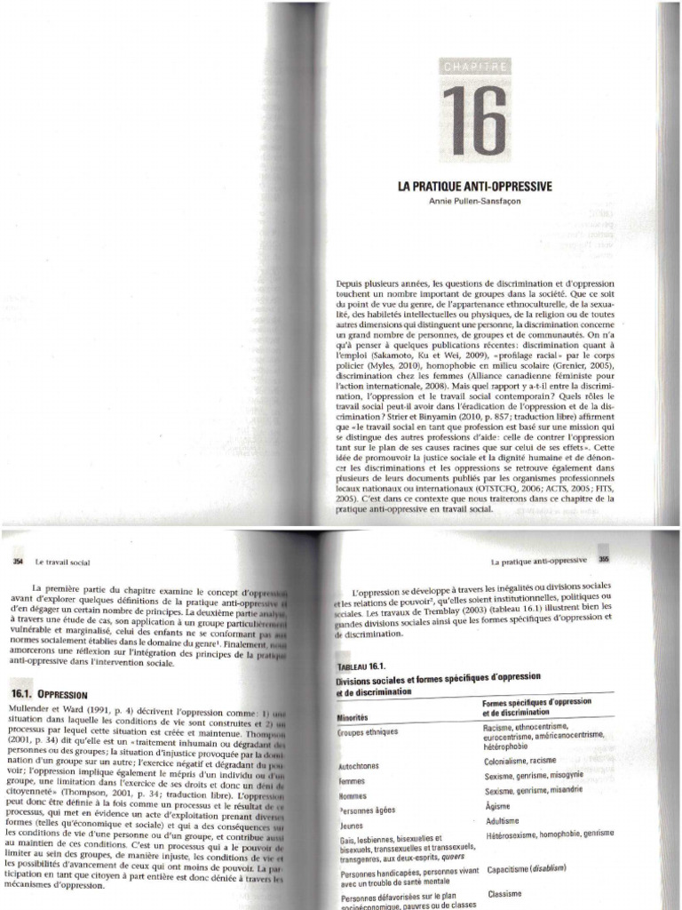 La Pratique Anti Oppressive | PDF