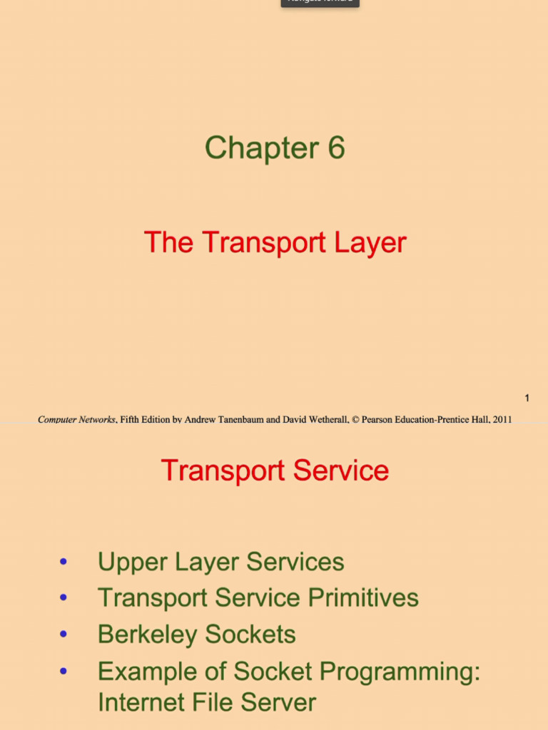 Chapter (6) the Transport Layer | PDF