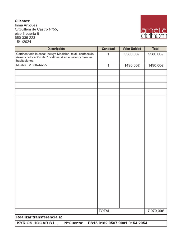 Proforma Inma Final | PDF