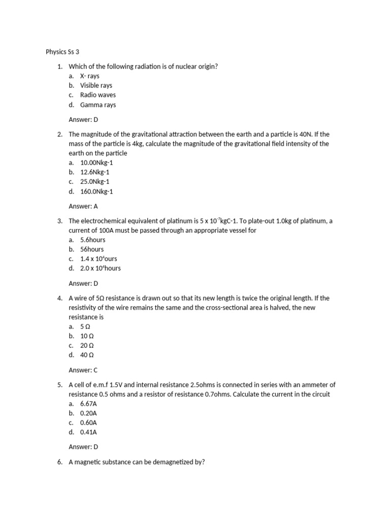 Physics_Ss_3_First_term | PDF | Capacitor | Electrical Resistance And Conductance
