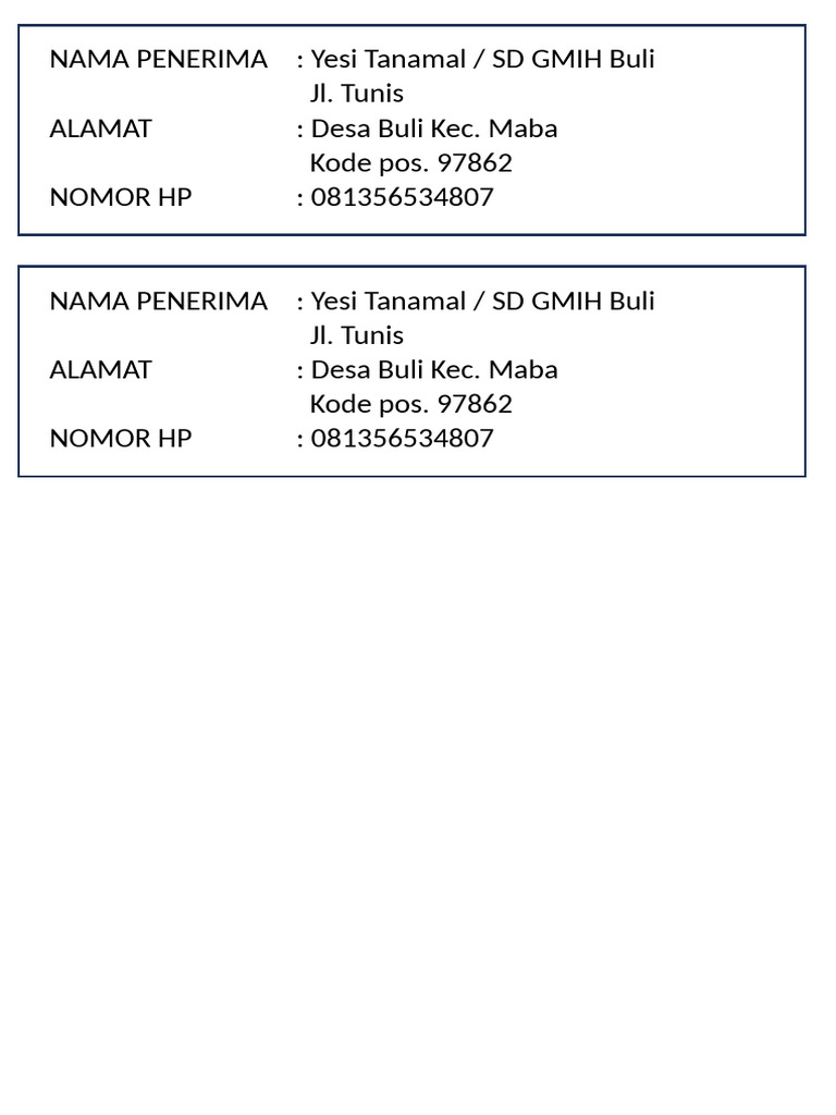 Nama Penerima | PDF