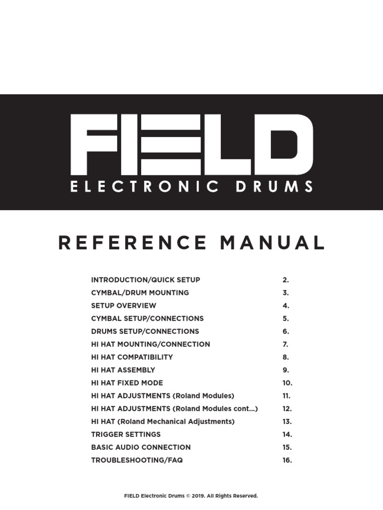 Field Reference Manual 2019 | PDF | Drum Kit | Percussion Instruments