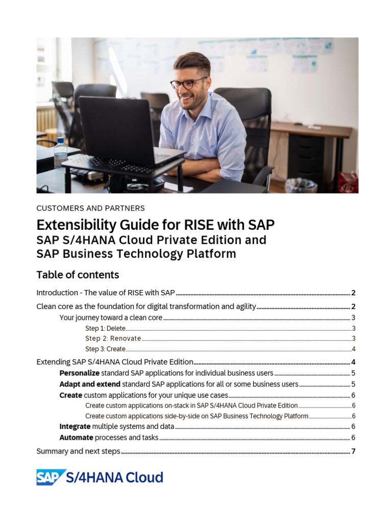 Extensibility Guide for RISE With SAP SAP S 4HANA 1734905938 | PDF | Cloud Computing ...