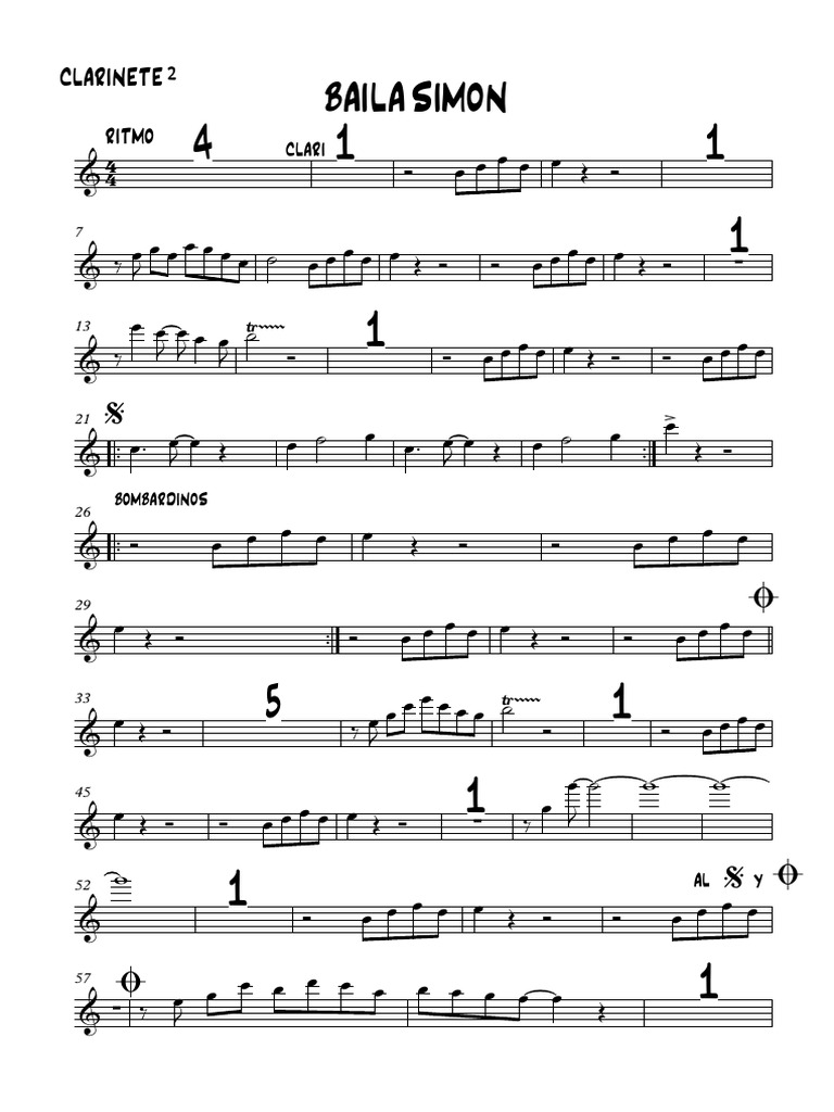 BAILA SIMON - 2 ClARINETE | PDF