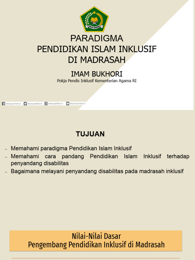 Paradigma Pendis Inklusif - Imam Bukhori | PDF