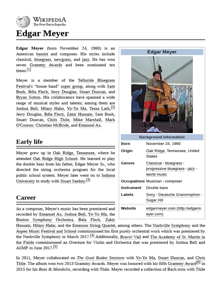 Edgar_Meyer | PDF | Classical Music