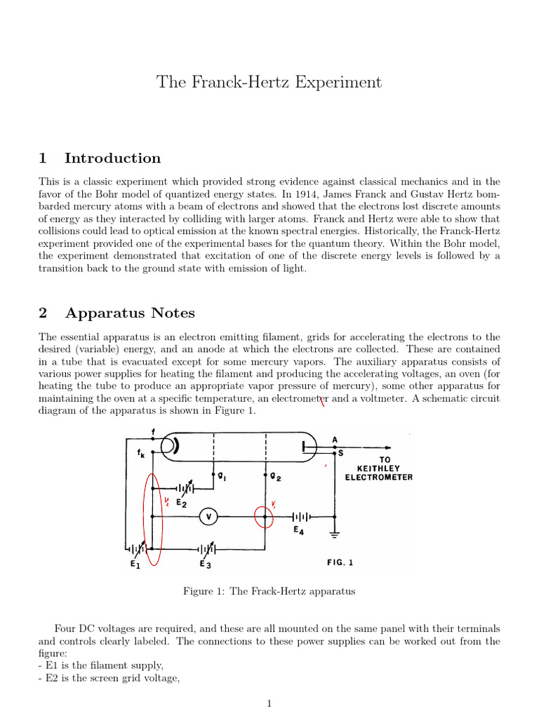 THE-FRANCK-HERTZ | PDF | Vacuum Tube | Electricity