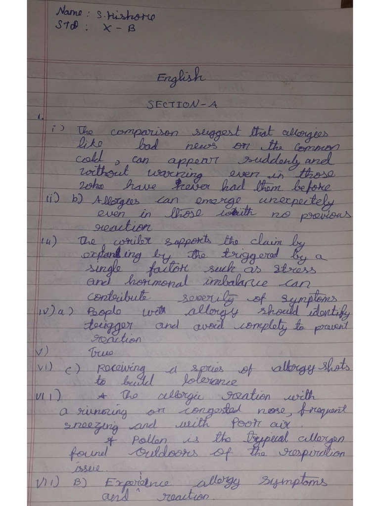 English Sample Paper | PDF