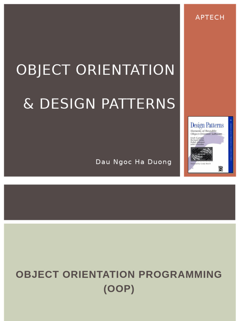 (Aptech) OOP - DesignPatterns | PDF