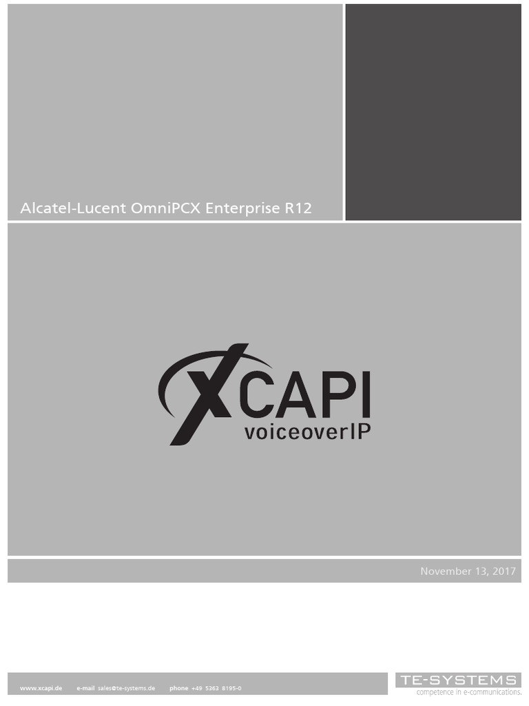 Alcatel-Lucent OmniPCX Enterprise (OXE) R12 - SIP | PDF | Session Initiation Protocol | Voice ...