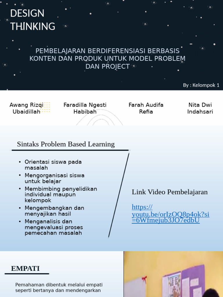 Design Thinking Kel. 1 | PDF