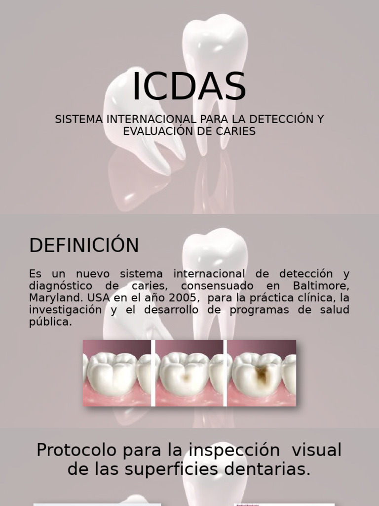 ICDAS | PDF | Diente | Esmalte de dientes