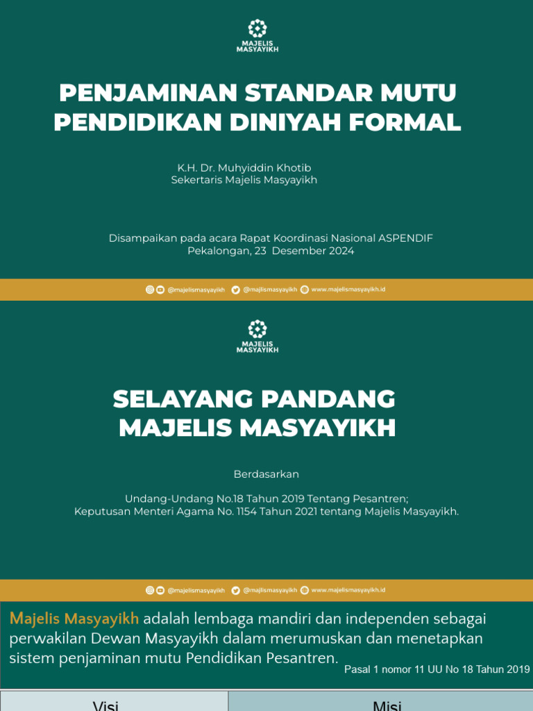 Materi Rakornas Aspendif 2024 Dr. K.H. Muhyiddin Khotib | PDF