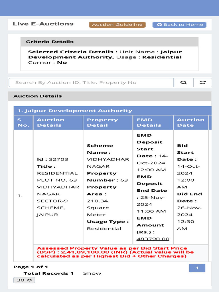 Live E-Auctions | PDF