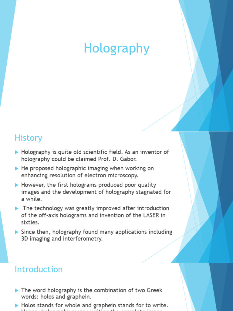 Holography | PDF | Holography | Coherence (Physics)