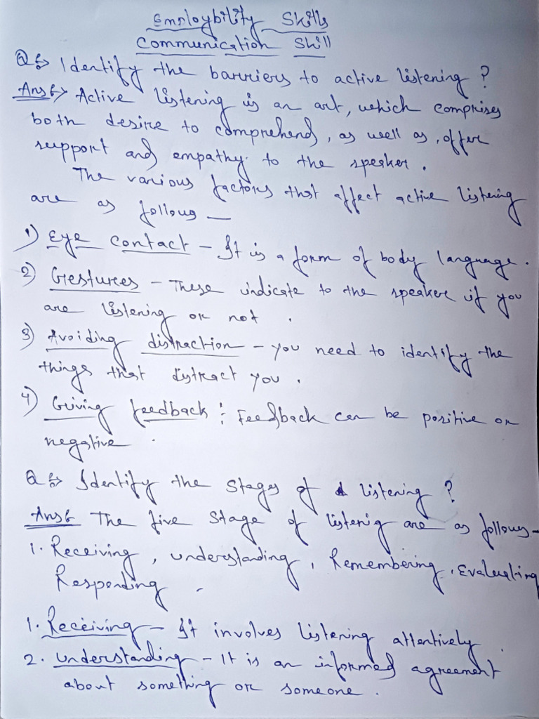 Communication Skill and Self Management Skill | PDF