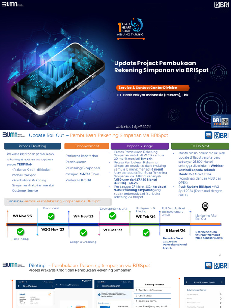 Pembukaan Rekening Simpanan Via BRISpot | PDF