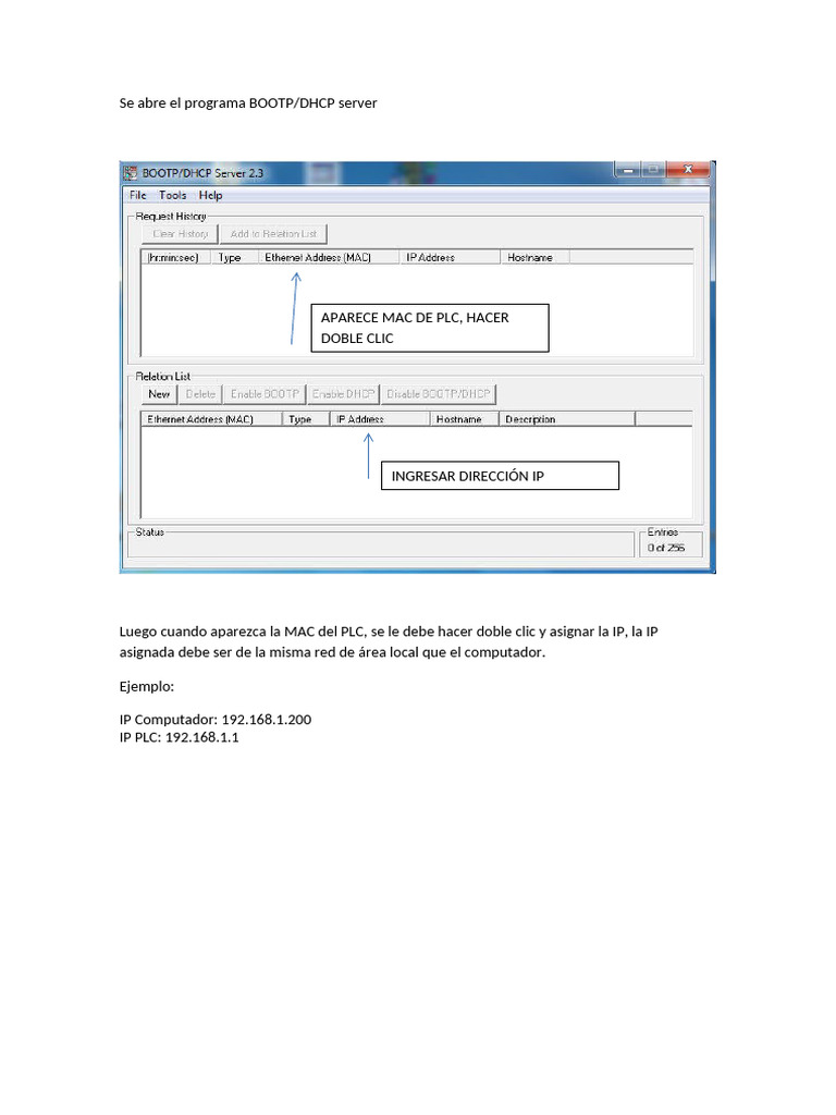 Asignar Dirección en BOOTP | PDF