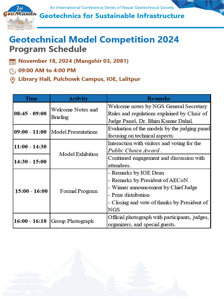 Program Schedule of Geotechnical Model Competition_32487aed-b199-4c1c ...