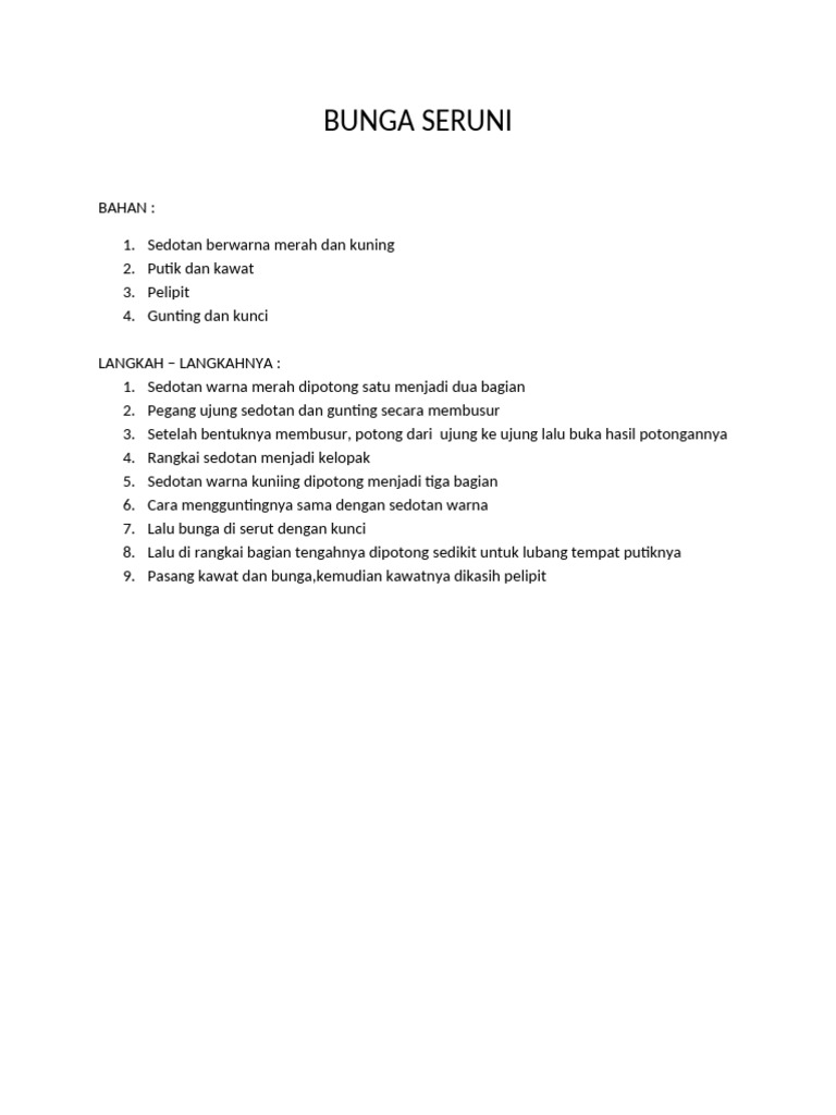 Bunga Seruni | PDF