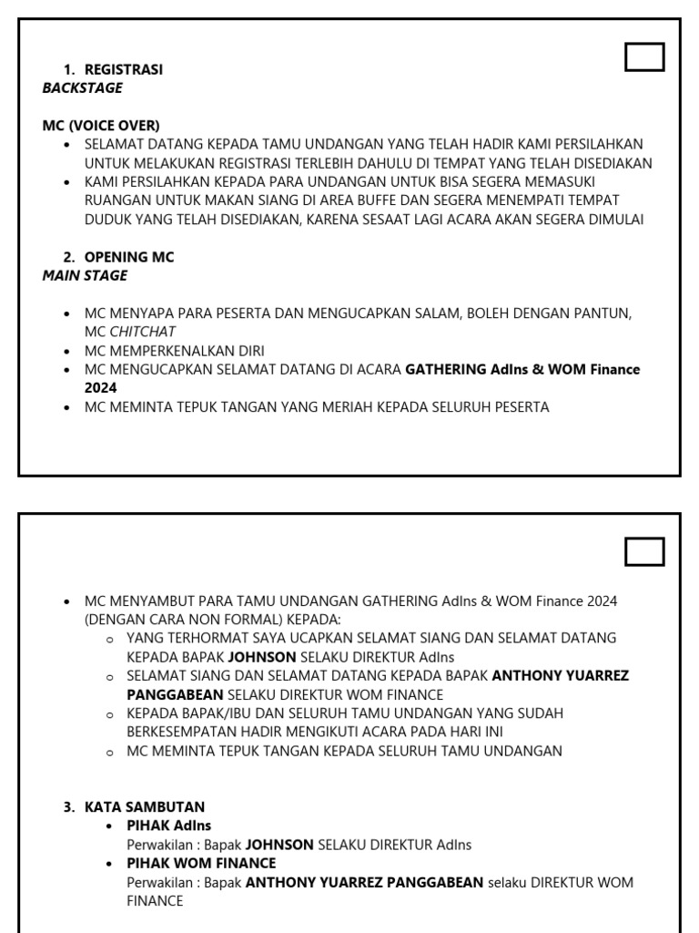 QCard MC - AdIns & WOM Finance Gathering | PDF