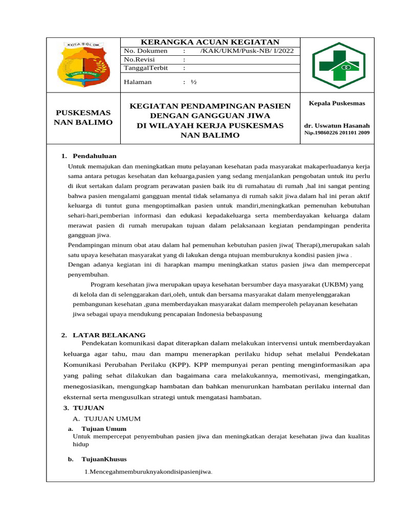 KAK Jiwa | PDF KAK Jiwa | PDF